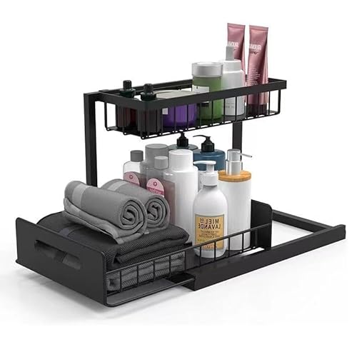ANDALAI Under Sink Organizer, Pull Out Cabinet Organizers, Slide Sink ...
