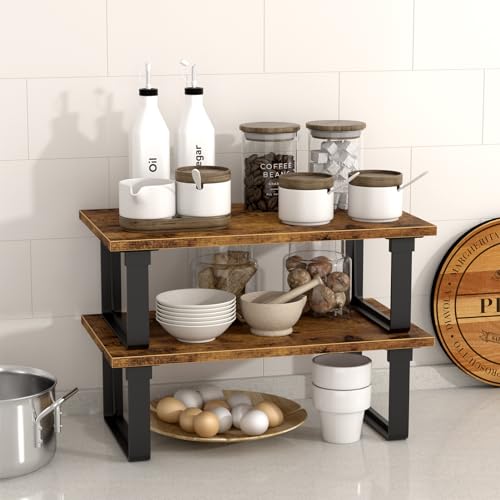 Cabinet Shelf Organizers, Set of 4 Stable Kitchen Counter Shelves ...