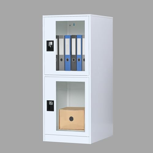 MECOLOR Small Lockable Steel Storage Cabinet, Free Standing Metal ...