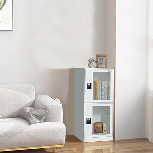 MECOLOR Small Lockable Steel Storage Cabinet, Free Standing Metal ...