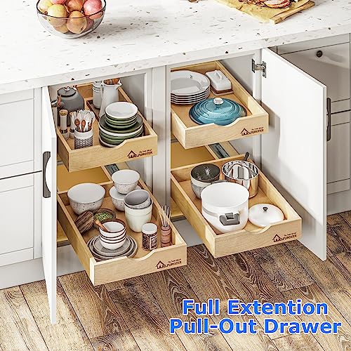 WelFurGeer Pull Out Drawers - Slide Out Cabinet Organizers for Kitchen ...