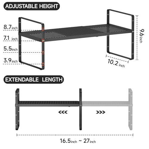 jkxoo Expandable Cabinet Countertop Shelves 16.5 - Kitchen and Home Store