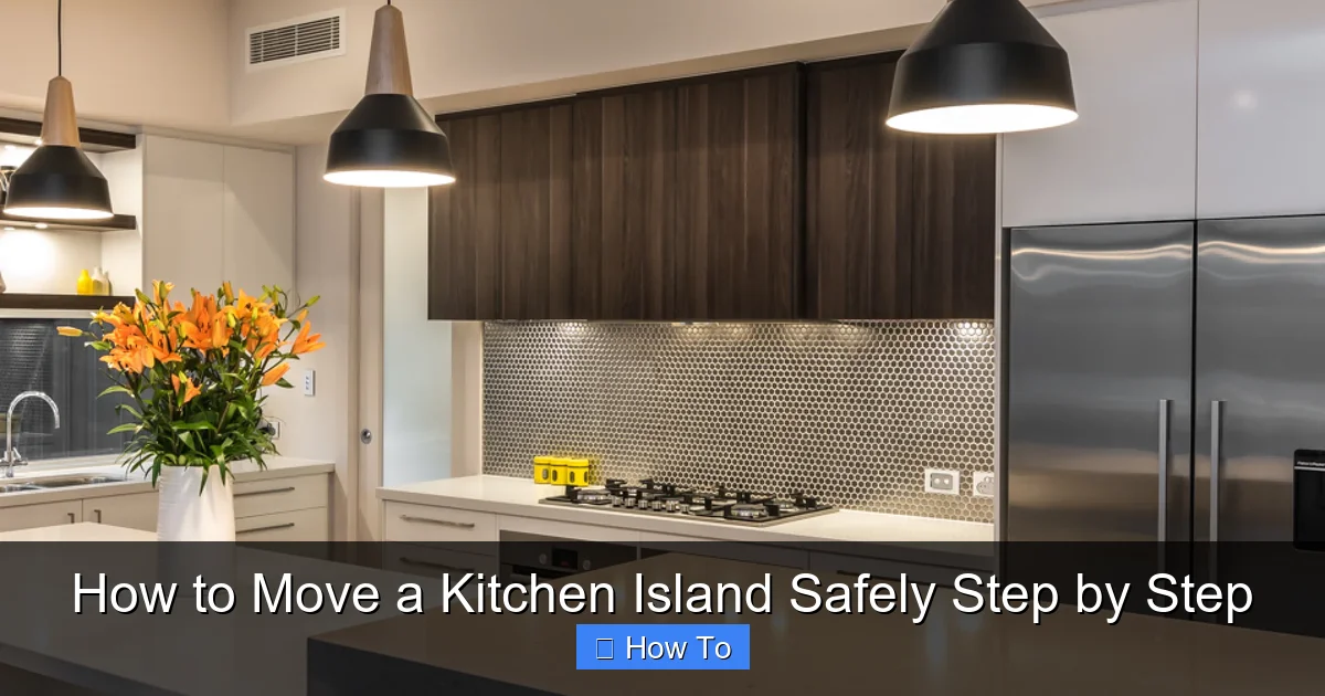 How to Move a Kitchen Island Safely Step by Step - Kitchen and Home Store