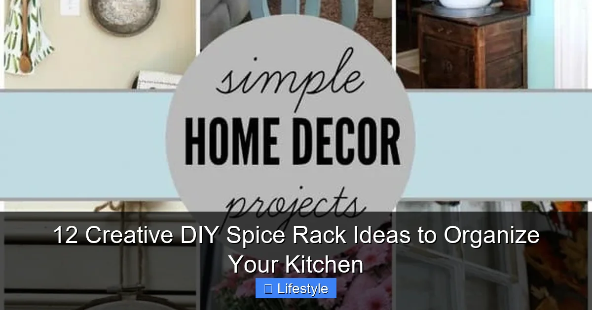 12 Creative DIY Spice Rack Ideas to Organize Your Kitchen - Kitchen and ...