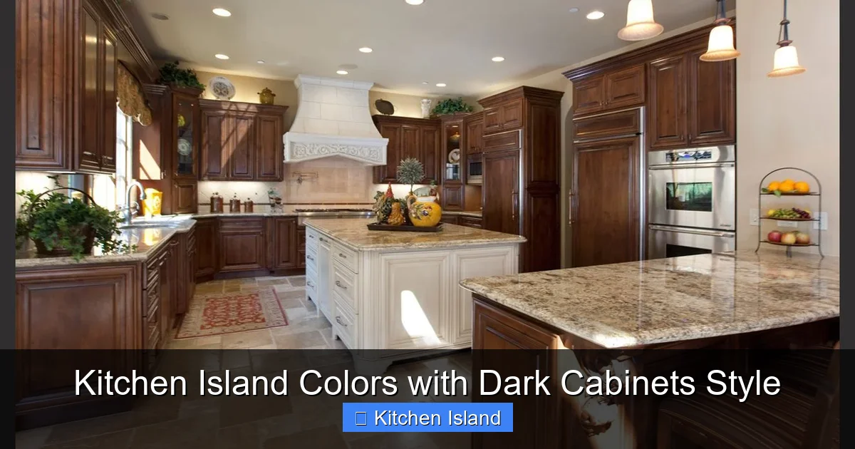 Kitchen Island Colors with Dark Cabinets Style - Kitchen and Home Store