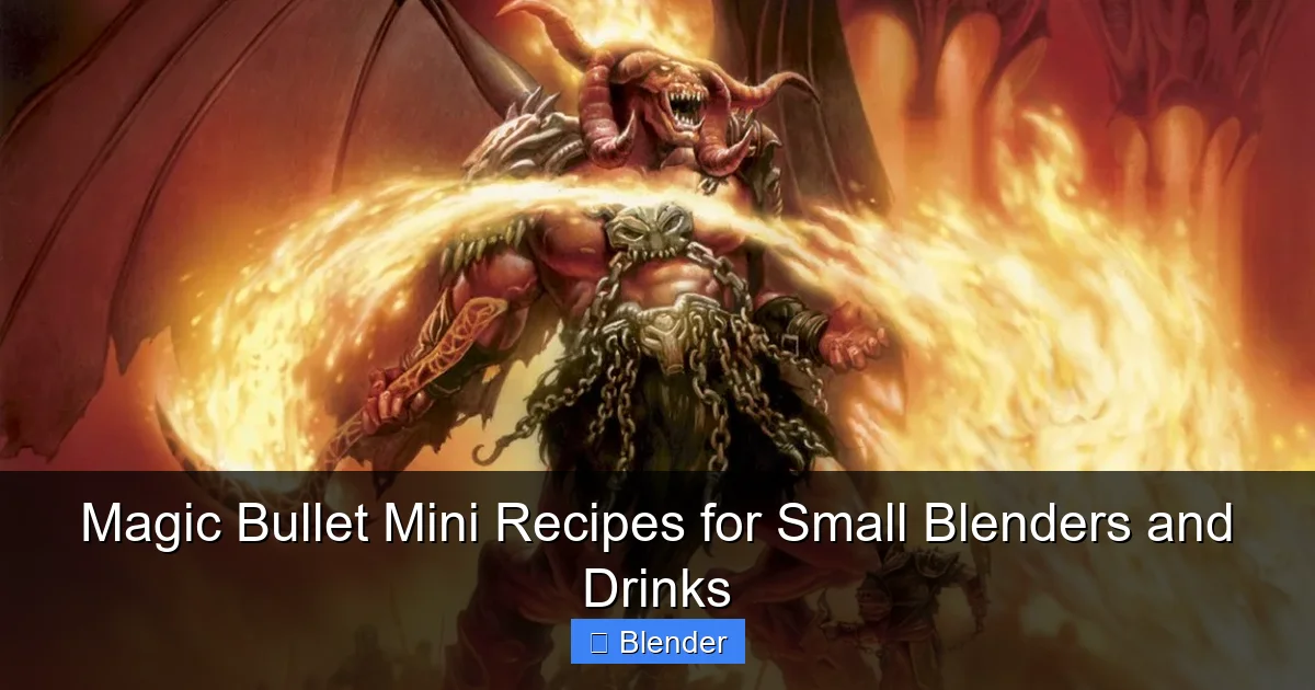 Magic Bullet Mini Recipes for Small Blenders and Drinks - Kitchen and ...