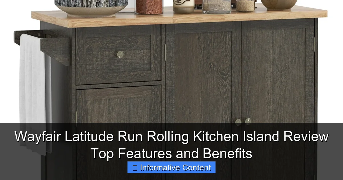 Wayfair Latitude Run Rolling Kitchen Island Review Top Features and ...